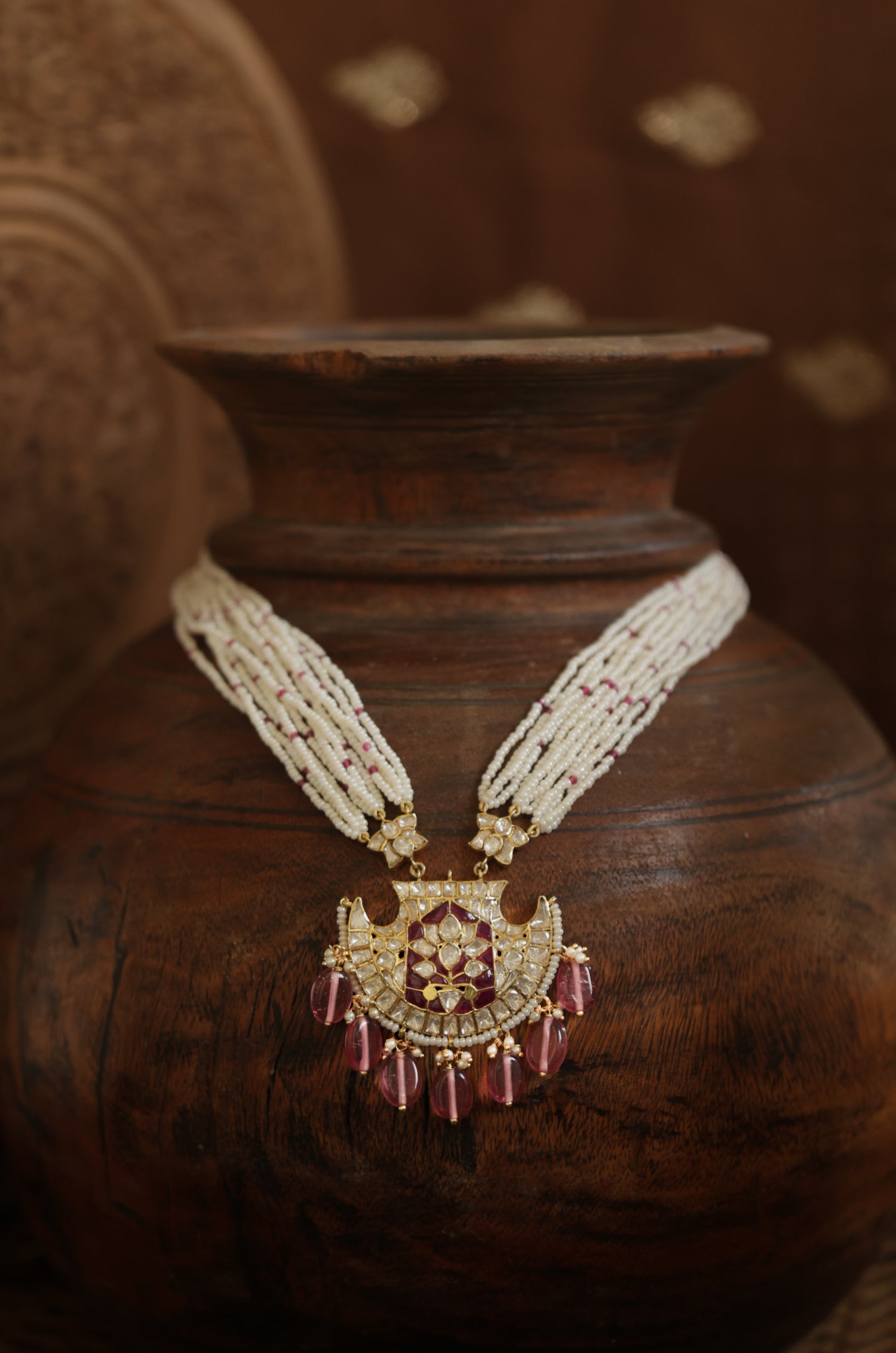 Mia Polki Pearls Silver Necklace – Paisley Pop Shop
