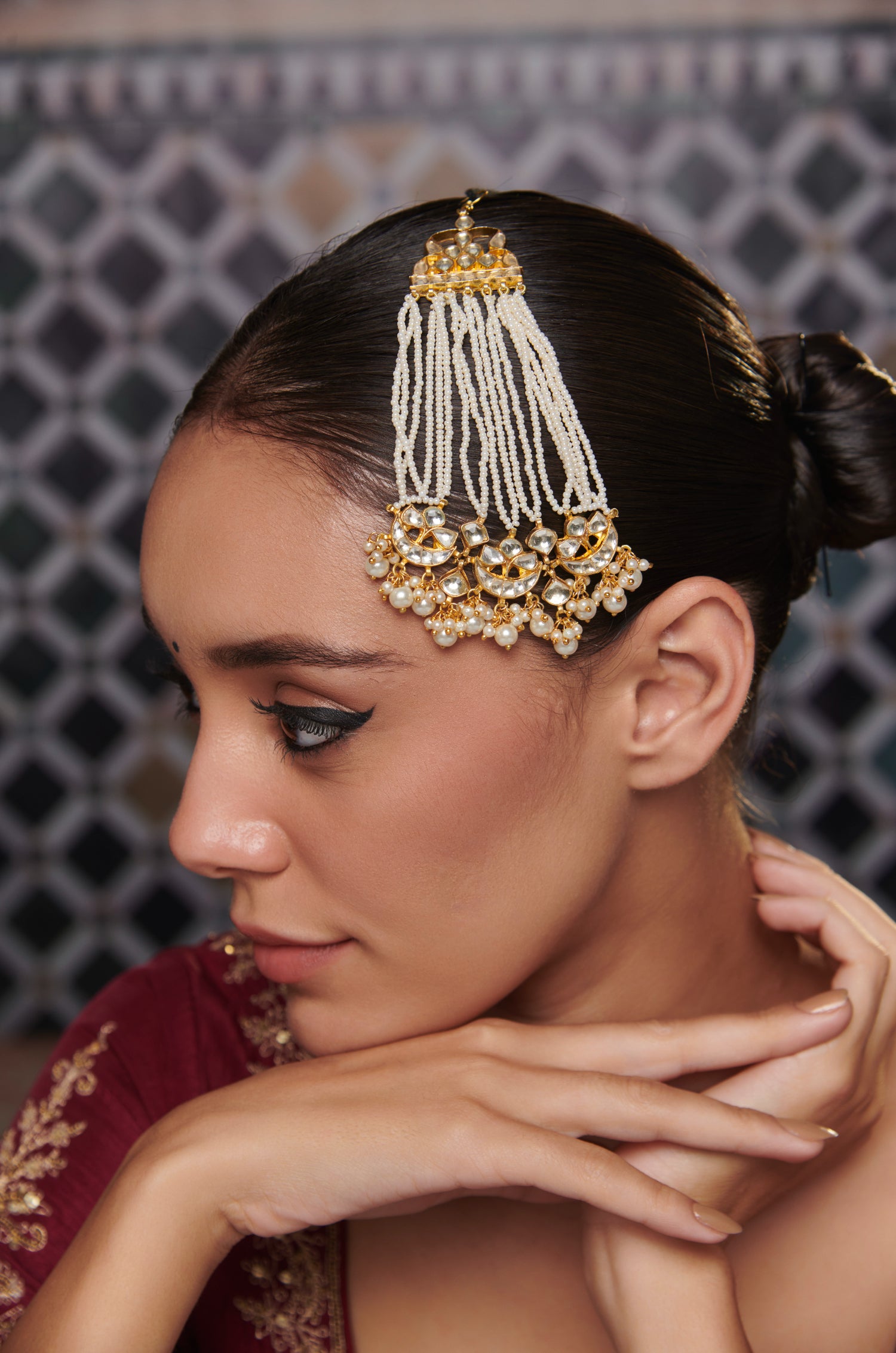 Panin Kundan and Pearls Passa / Jhoomar – Paisley Pop Shop