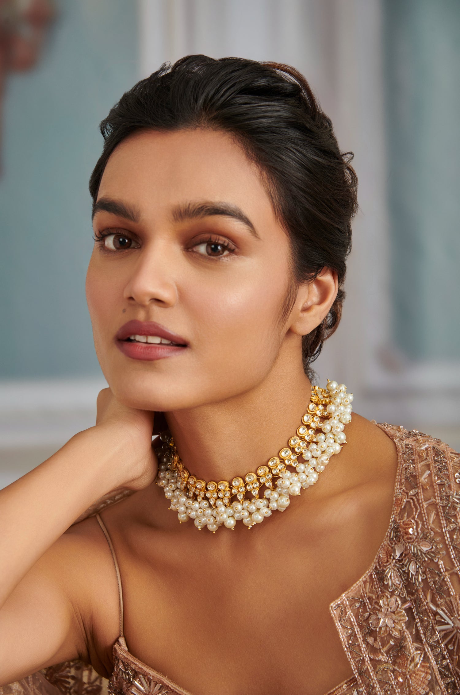 Isha Kundan And Pearls Necklace – Paisley Pop Shop
