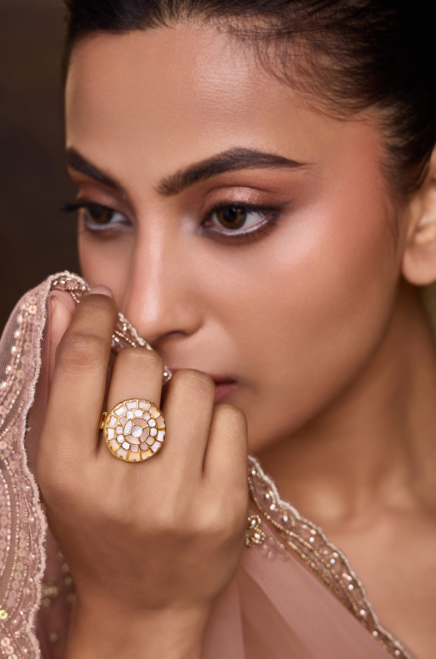 Gyama Silver Mother of Pearl Ring – Paisley Pop Shop