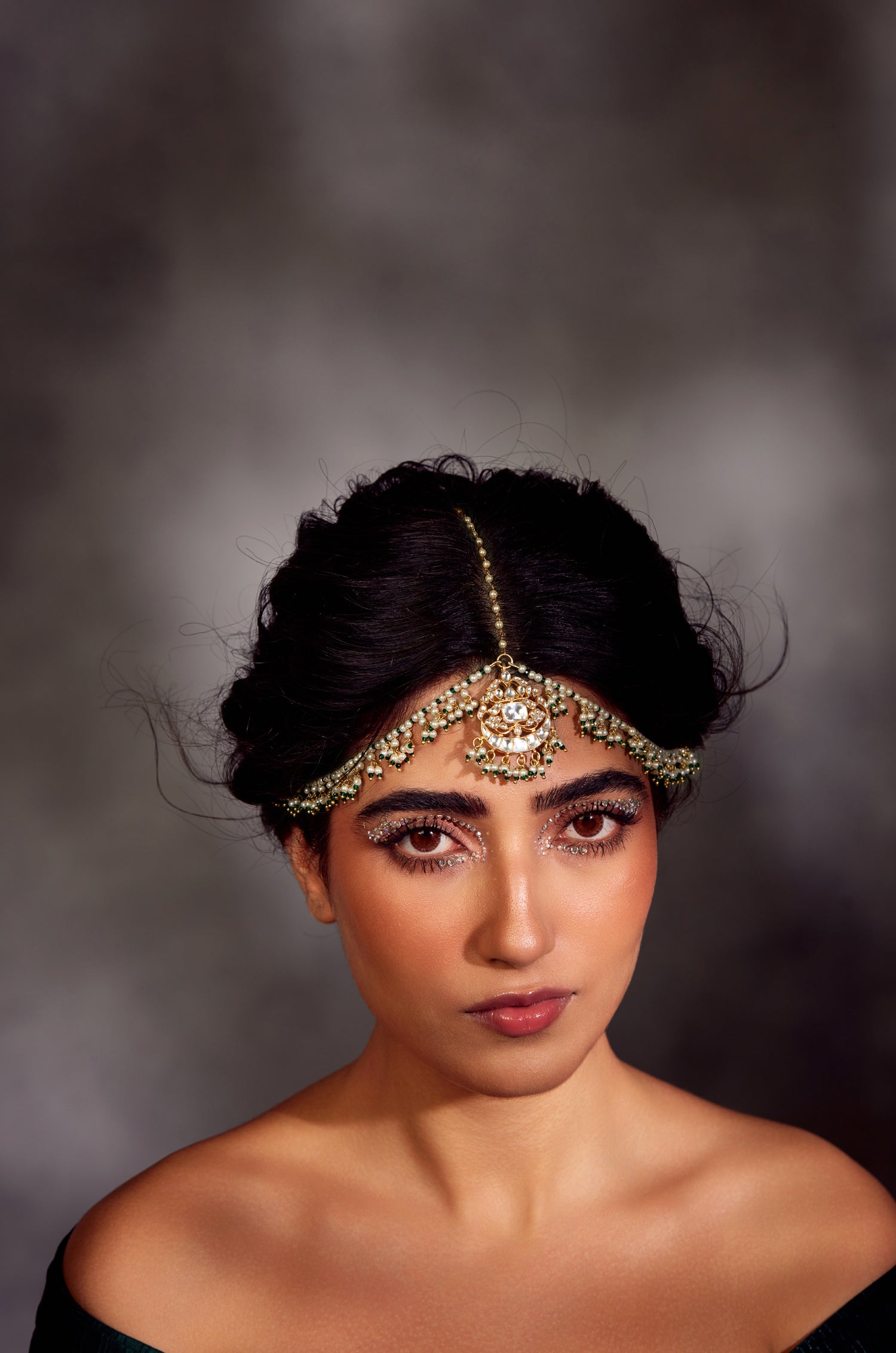 Shezana Kundan Pearls Mathapatti – Paisley Pop Shop