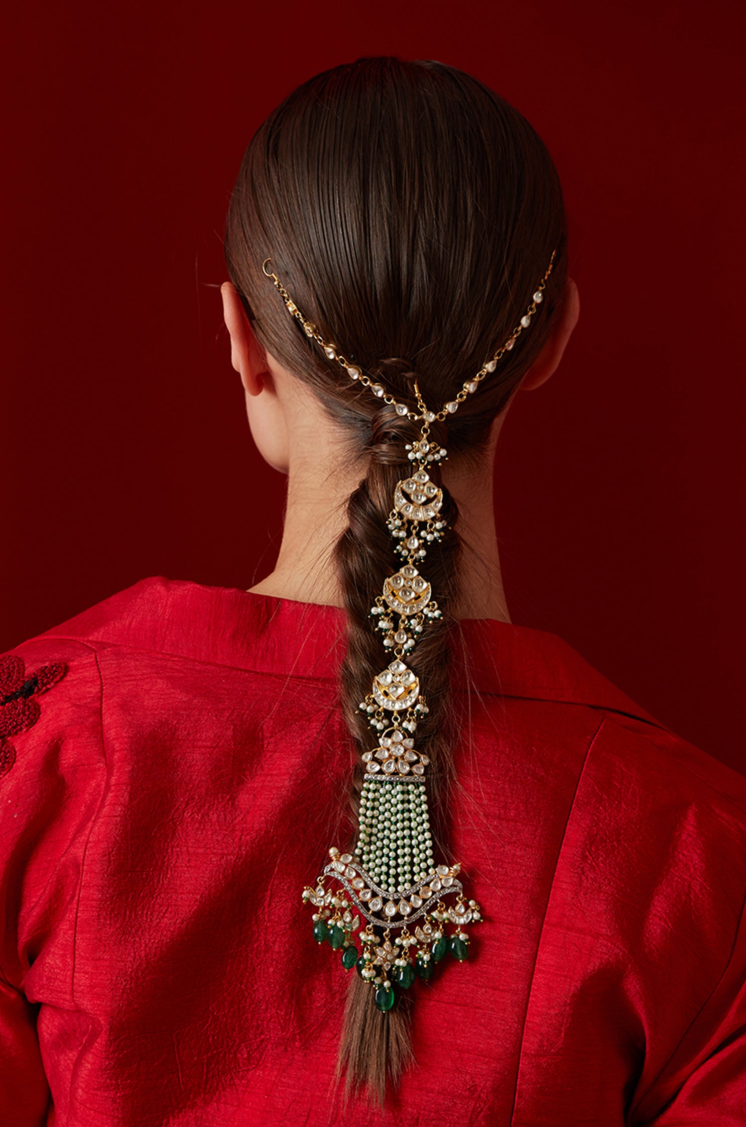 Ajmeri Kundan Braid Pin – Paisley Pop Shop