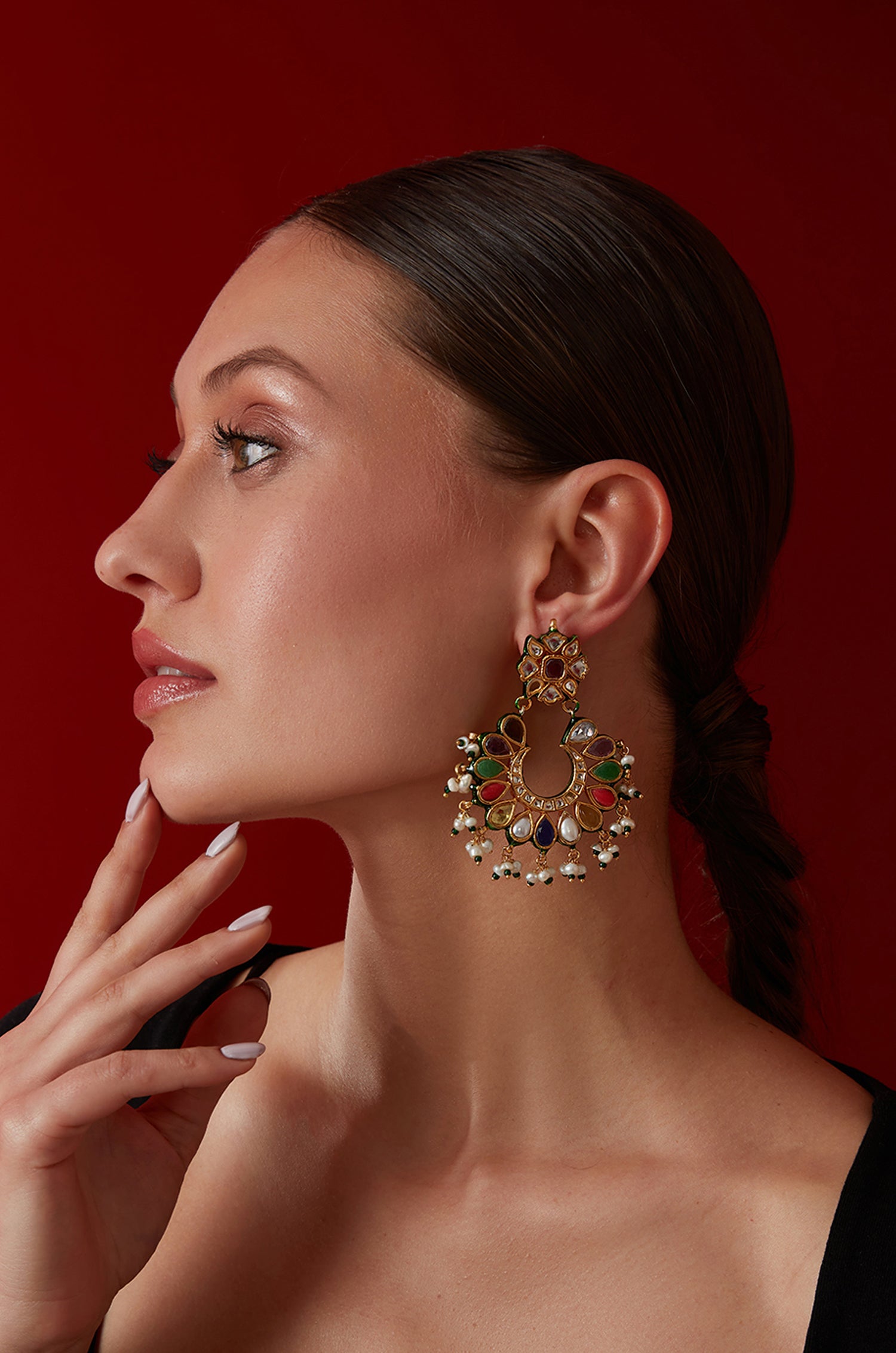 Raaina Navrattan Chandbali Earrings – Paisley Pop Shop
