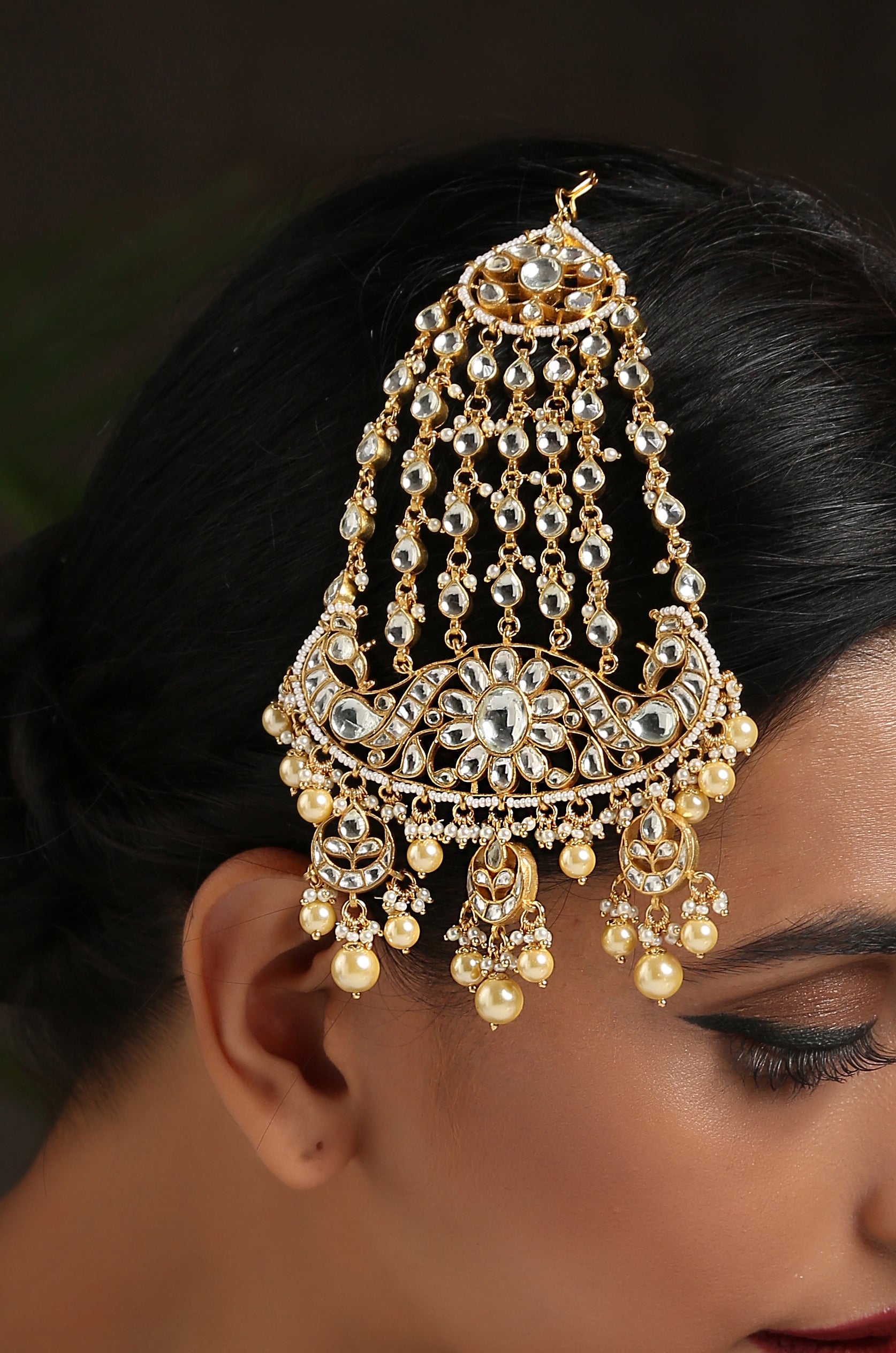 Nagma Kundan And Pearls Passa / Jhoomar – Paisley Pop Shop